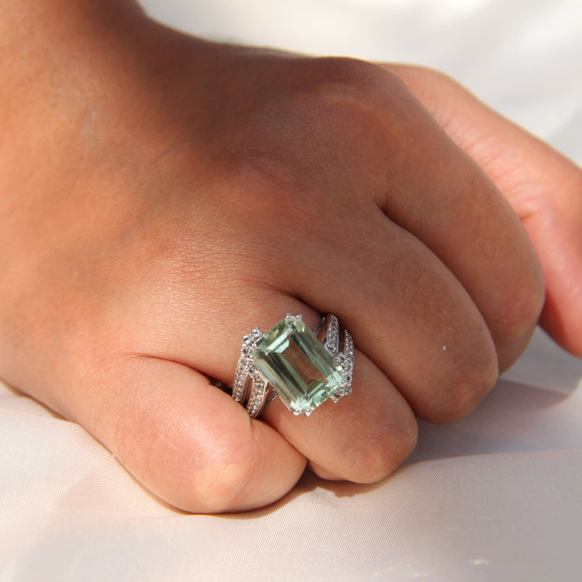 Liora Green Amethyst Ring – The Jaipur Tradition